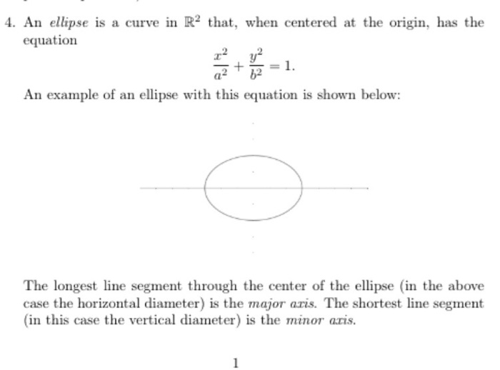 Solved 4. An ellipse is a curvein R2 that, when centered at | Chegg.com