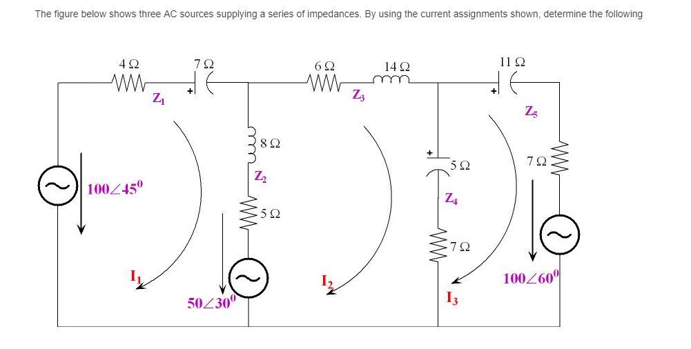 Solved The figure below shows three AC sources supplying a | Chegg.com