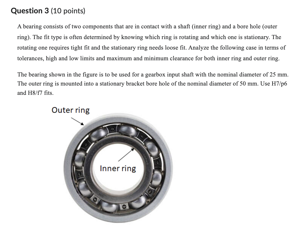 A bearing consists of two components that are in | Chegg.com