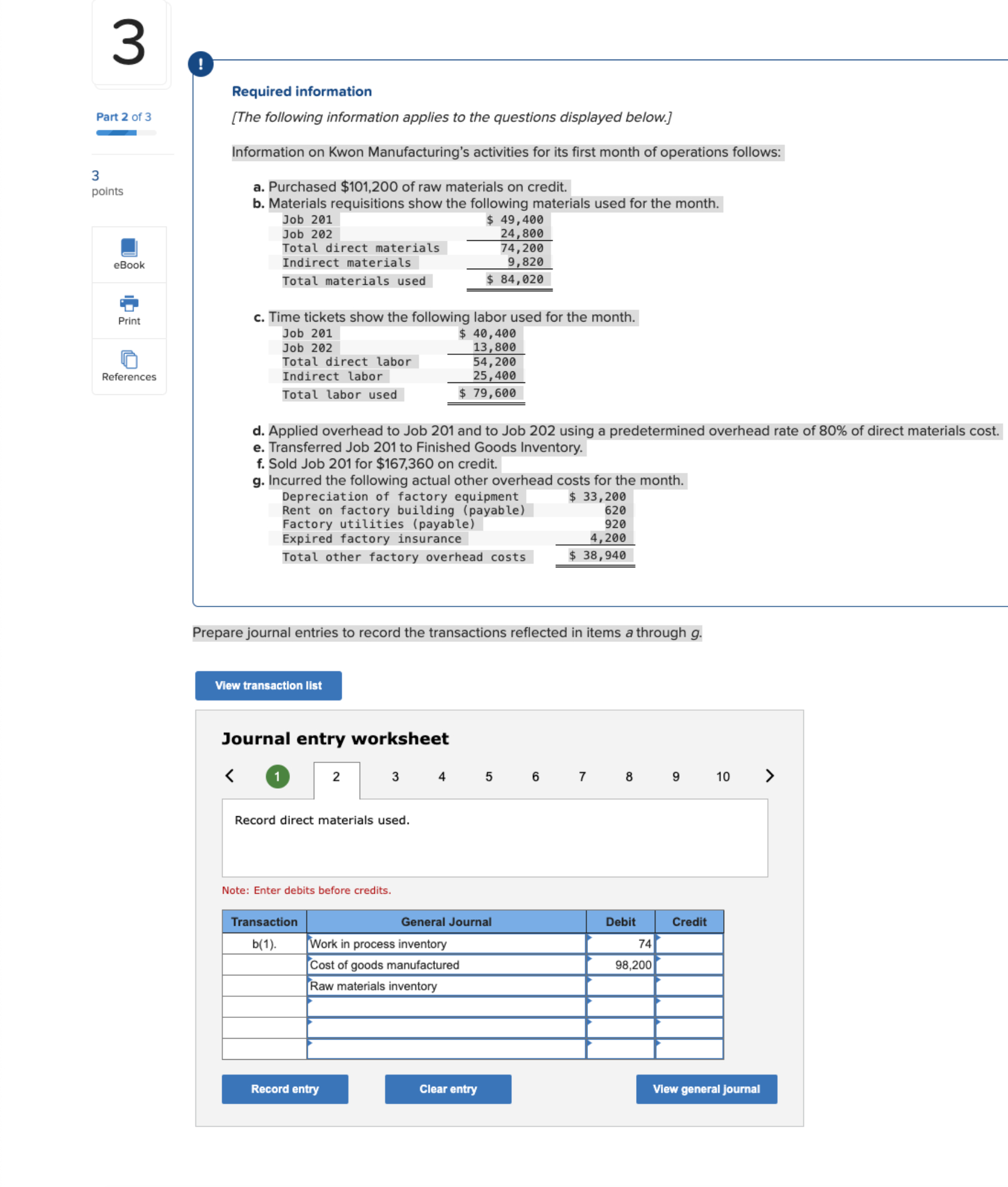 Solved Required information[The following information | Chegg.com