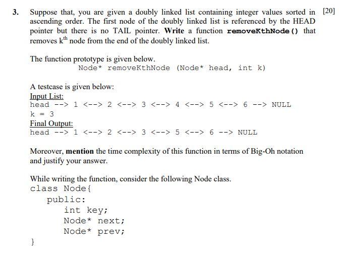 Solved Suppose That You Are Given A Doubly Linked List 