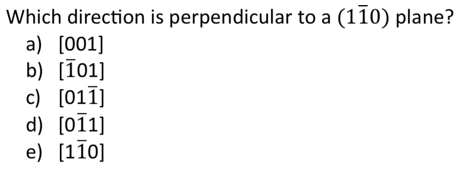 Solved Which direction is perpendicular to a \\( (1 | Chegg.com