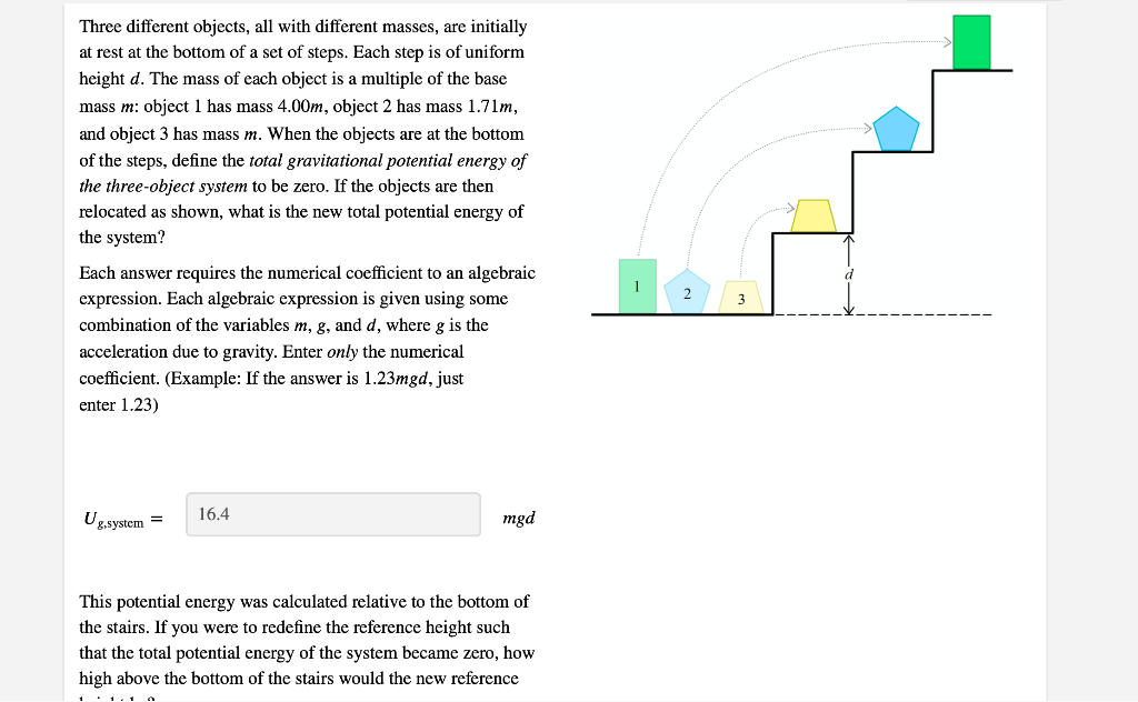 Solved Three different objects, all with different masses, | Chegg.com