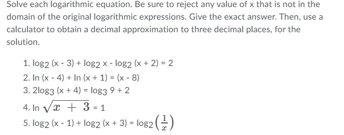 Solving Logarithmic Equations And Inequalities Calculator - Tessshebaylo