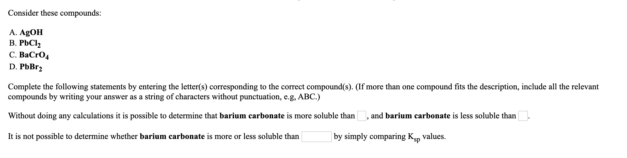 Solved Consider these compounds: A. Zn3(PO4)2 B. Ba3(PO4)2 | Chegg.com