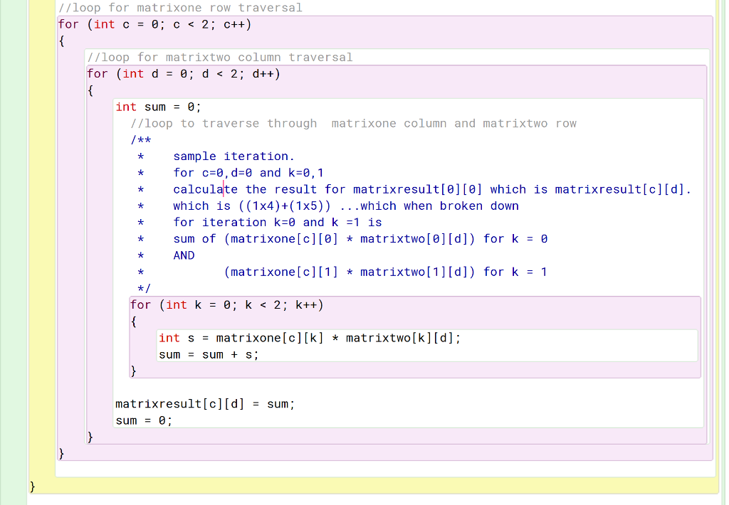 Solved public class MatrixOperator { int [][] matrixone = | Chegg.com