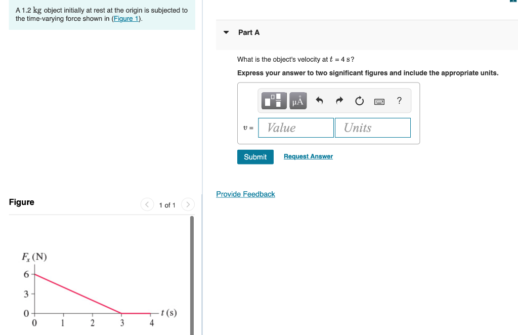 Solved A 1.2 kg object initially at rest at the origin is | Chegg.com