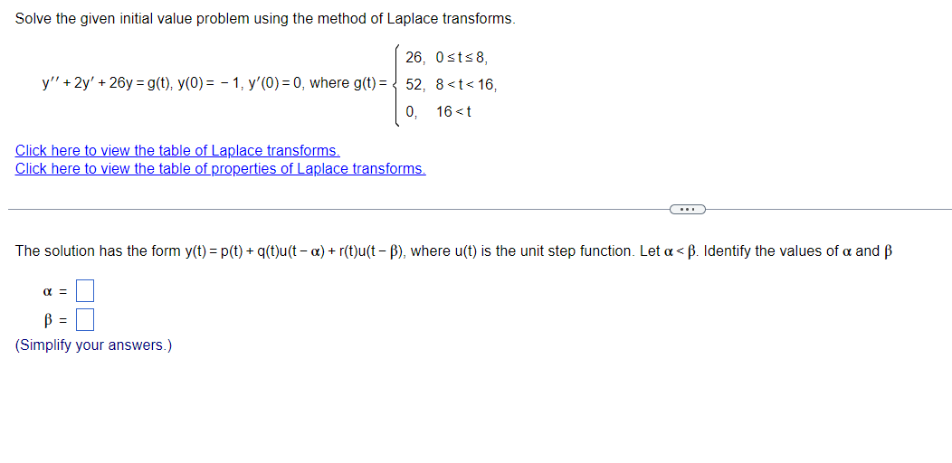 Solved Solve the given initial value problem using the | Chegg.com