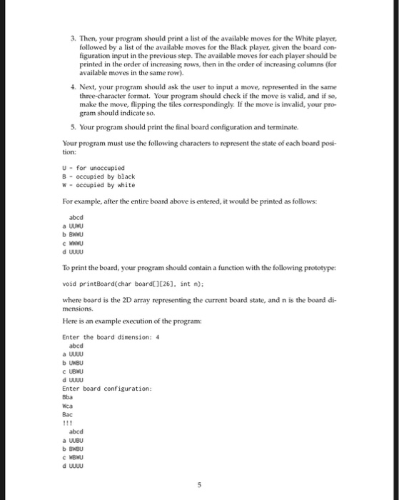 Solved Objective: Part of the Code for a Reversi Game The | Chegg.com