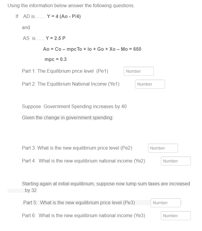 Solved ng the information below answer the following | Chegg.com