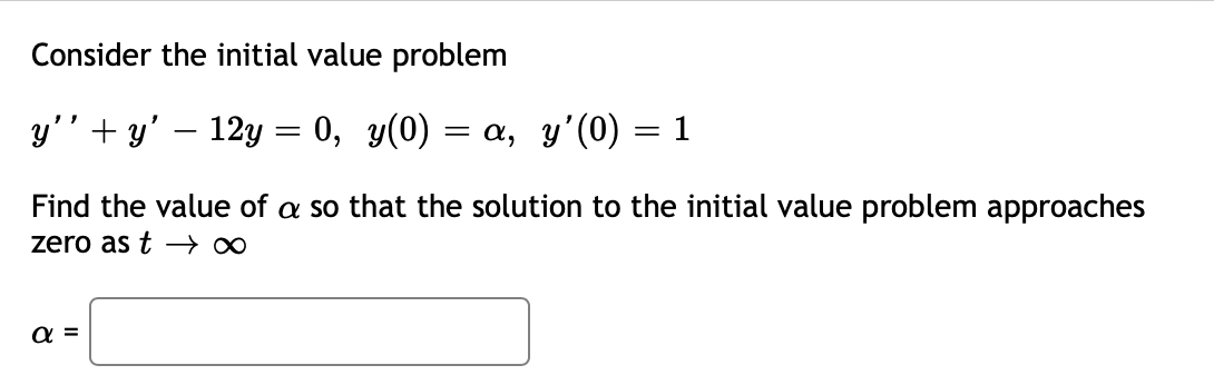 Solved Consider the initial value problem | Chegg.com