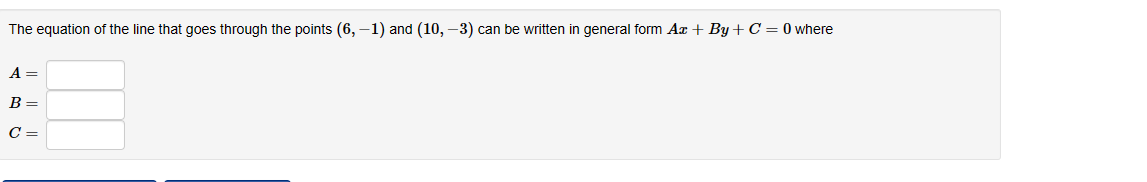 Solved The equation of the line that goes through the points | Chegg.com