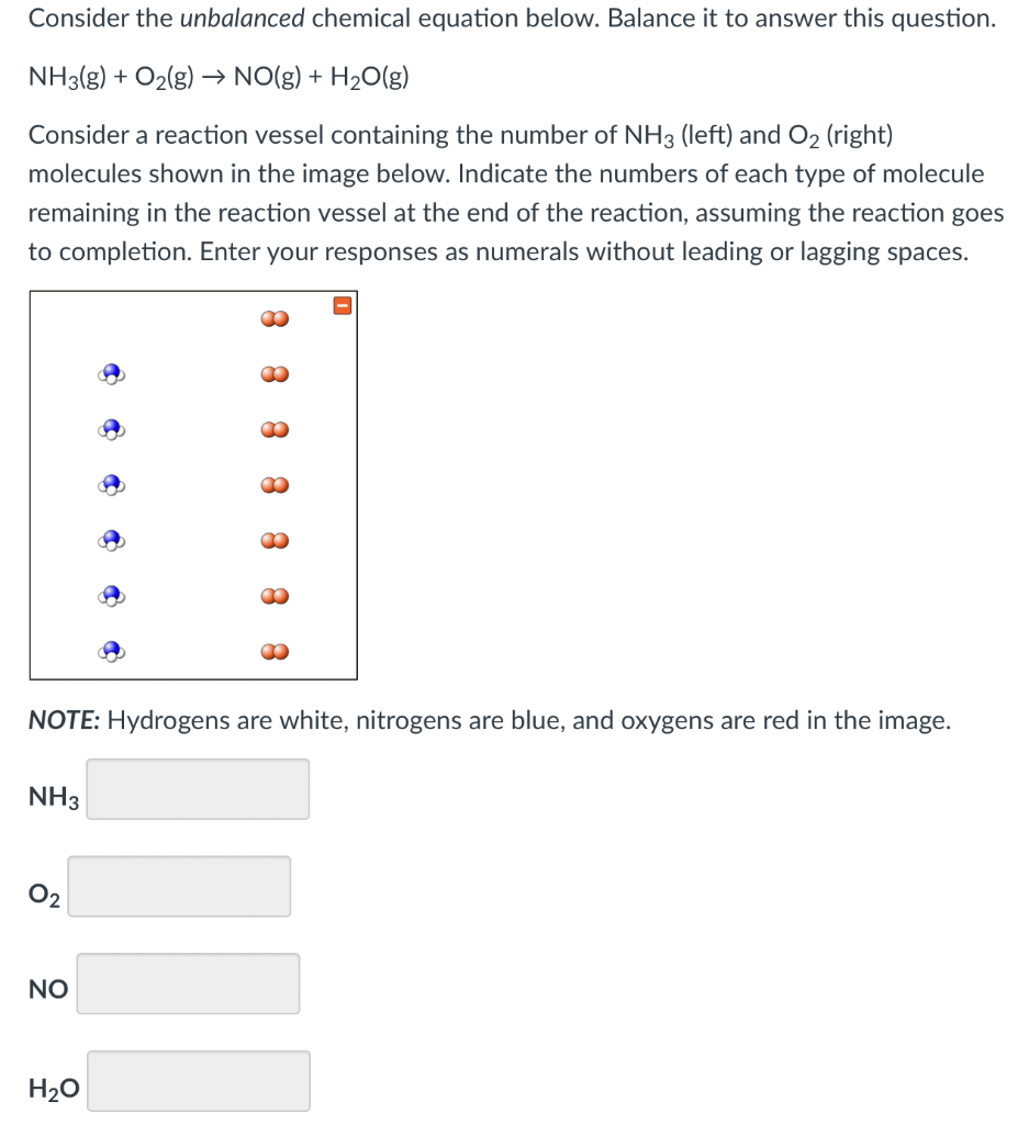 Solved NH3( g)+O2( g)→NO(g)+H2O(g) Consider a reaction | Chegg.com