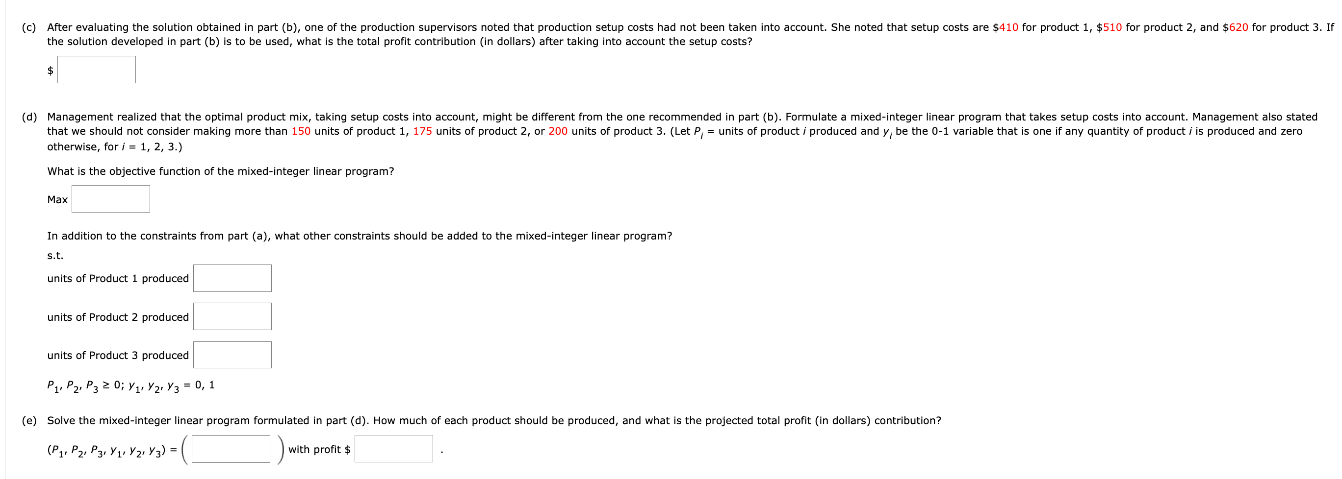 Solved A Formulate A Linear Programming Model For
