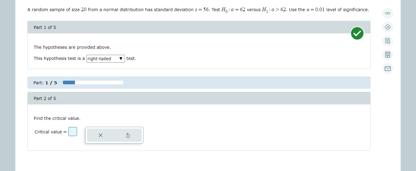 Solved A random sample of size 20 from a normal distribution | Chegg.com