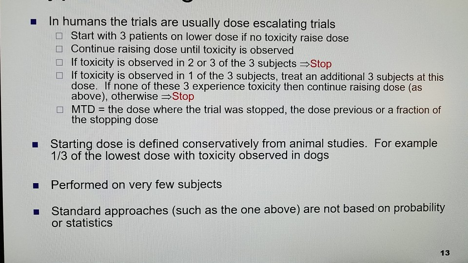 3+3 method of finding MTD (maximum tolerated dose): | Chegg.com