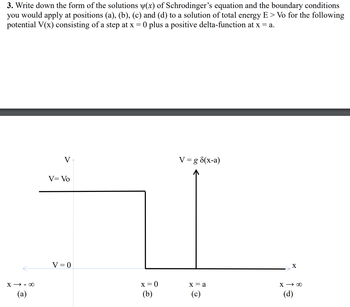 Solved Intro to Quantum Mechanics Problem: Write down the | Chegg.com