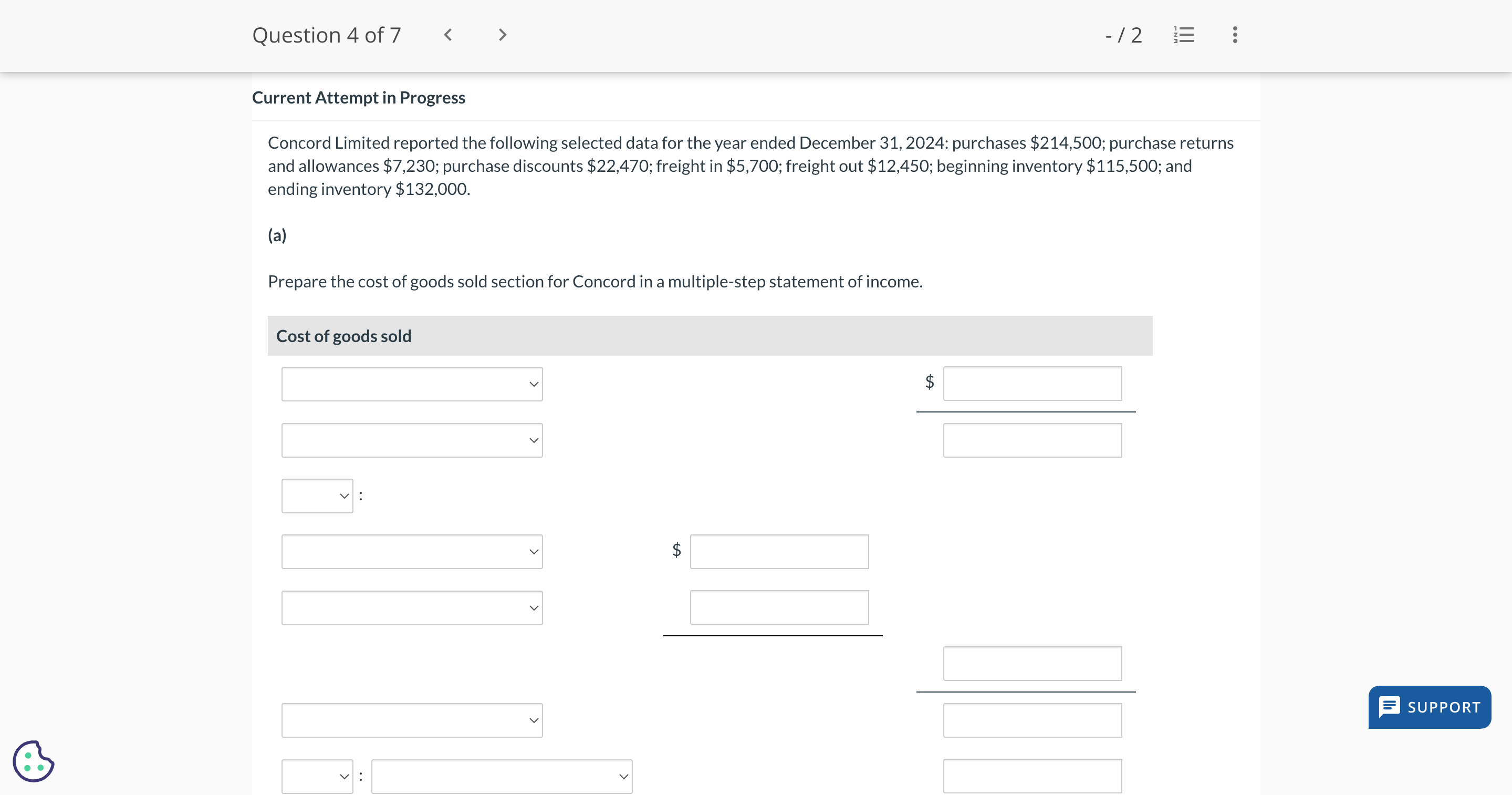Solved Concord Limited reported the following selected data | Chegg.com