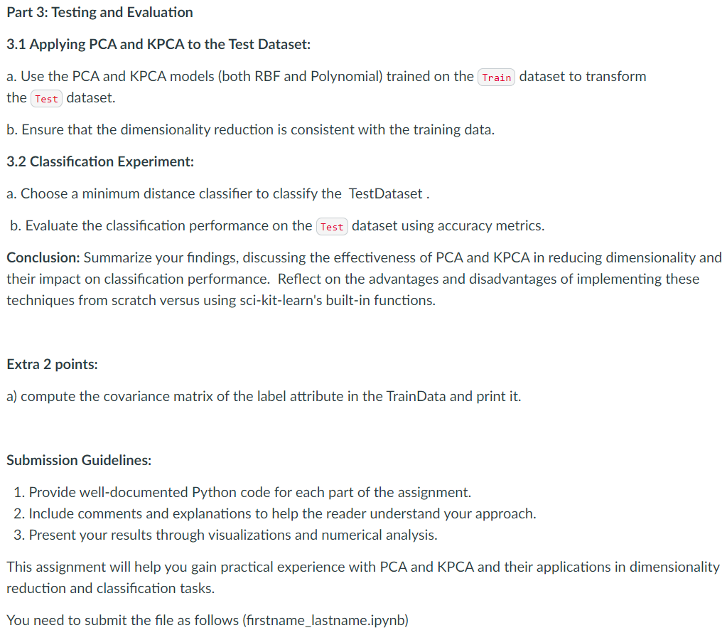 Solved Dataset: You will be working with two datasets: and | Chegg.com