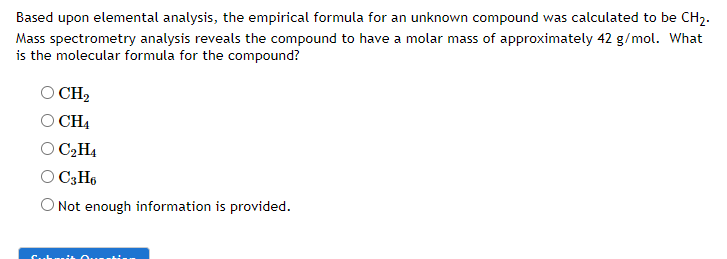 Solved Elemental analysis reveals that the composition of an | Chegg.com
