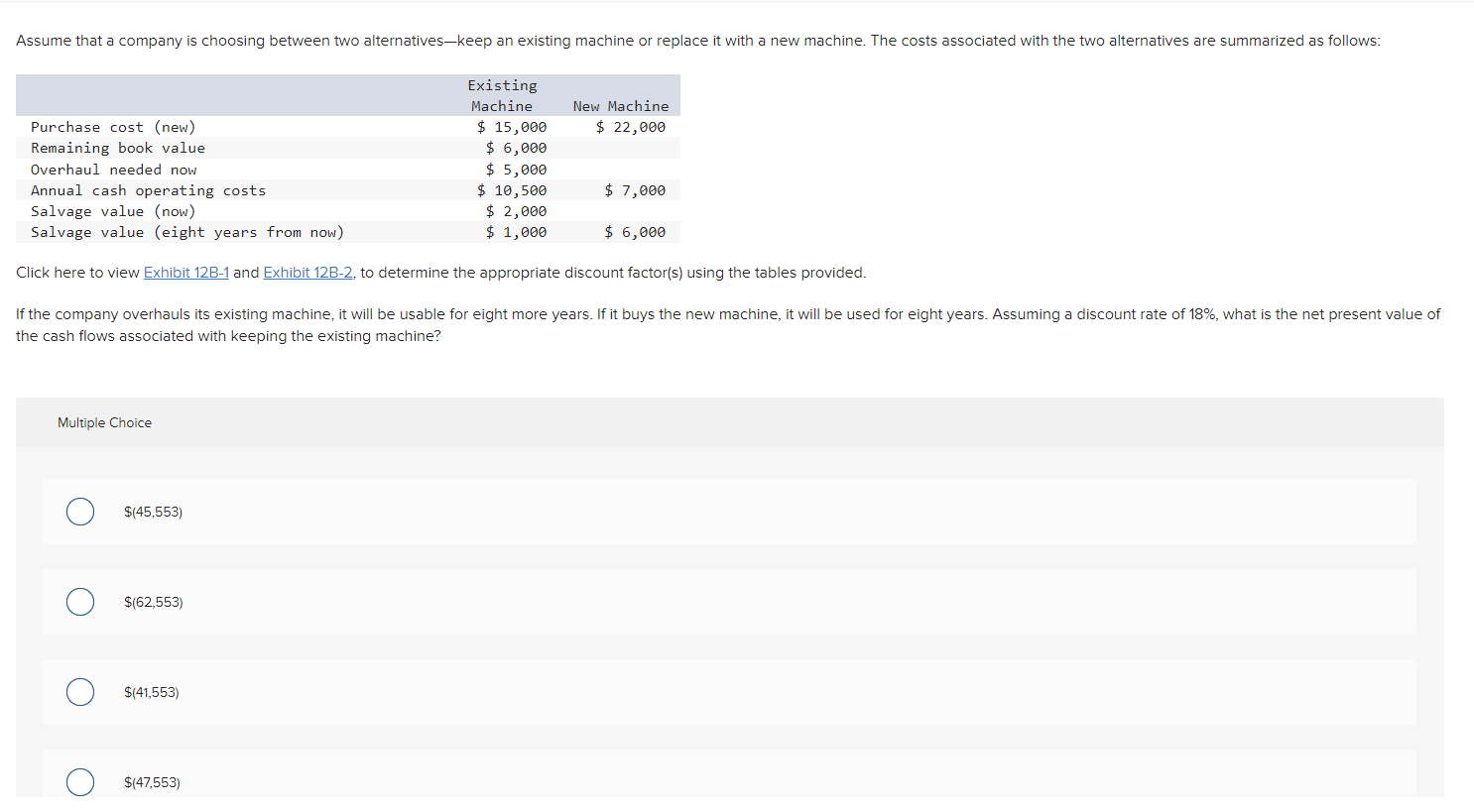 Solved Click here to view Exhibit 12B-1 and Exhibit 12B-2, | Chegg.com