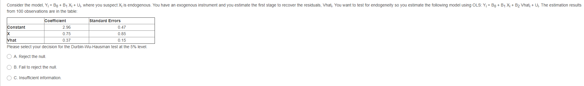 Solved Consider the model, Yi = Bo + B1 Xi + Uj, where you | Chegg.com