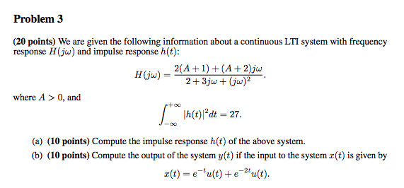 Solved Problem 3 (20 points) We are given the following | Chegg.com