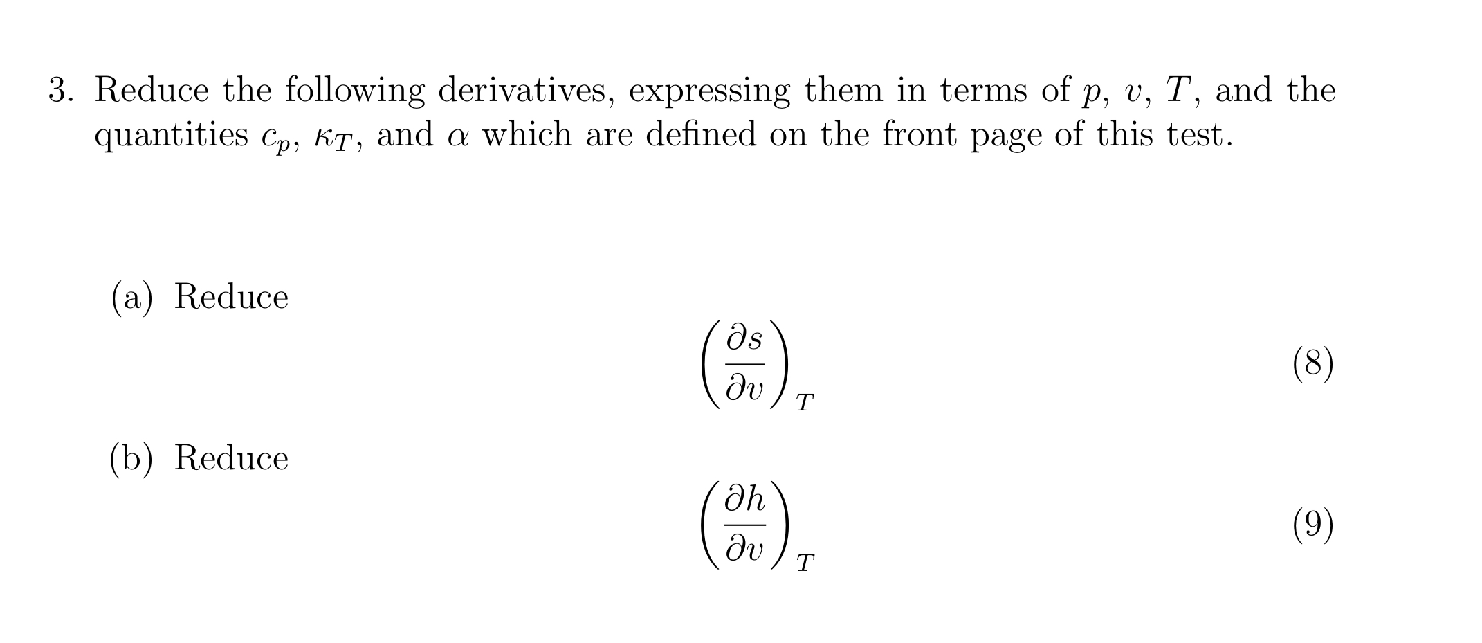 Solved Reduce the following derivatives, expressing them in | Chegg.com