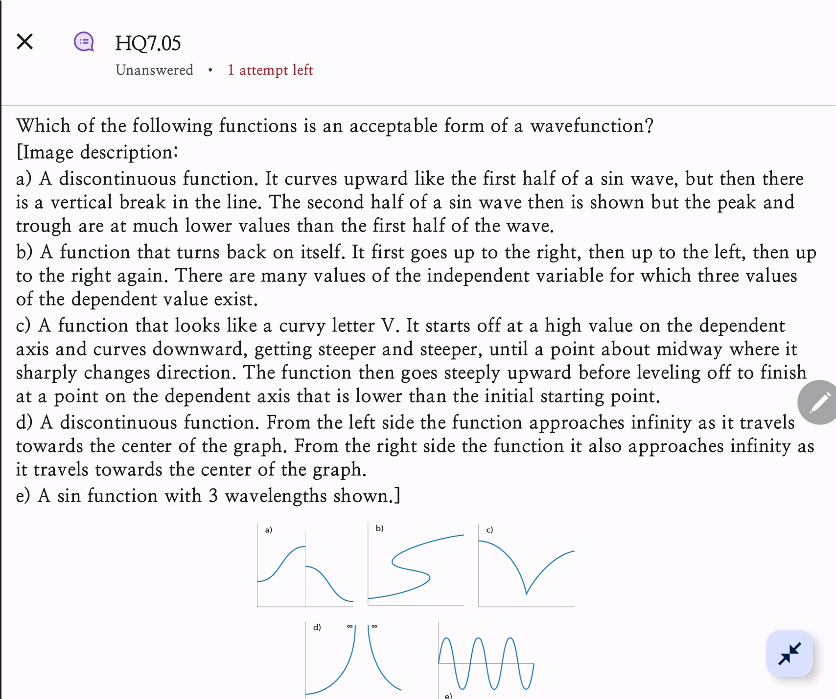 Solved Which of the following functions is an acceptable | Chegg.com