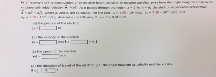 Solved As an example of the manipulation of an electron | Chegg.com