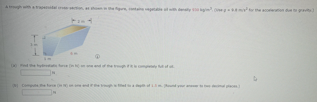 Solved A trough with a trapezoidal cross-section, as shown | Chegg.com