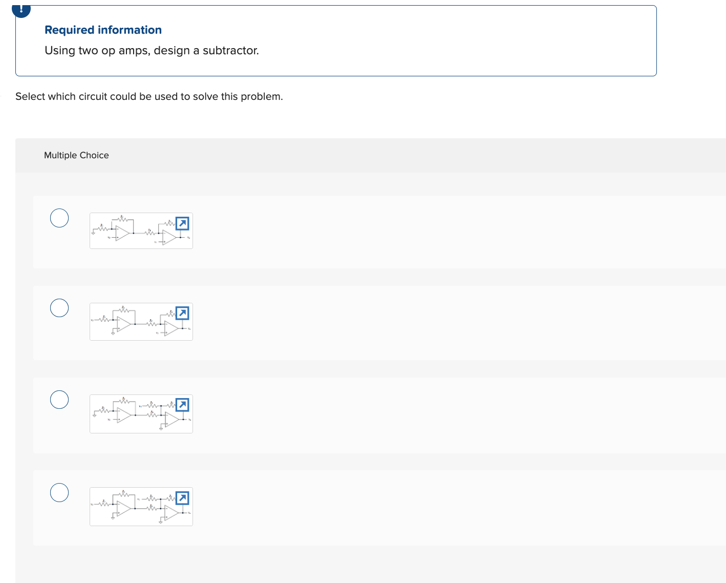 Solved by an EXPERT Required informationUsing two op amps, design a | Chegg.com