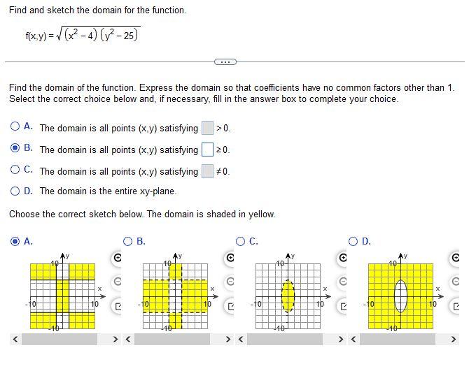 Solved Find and sketch the domain for the function. | Chegg.com