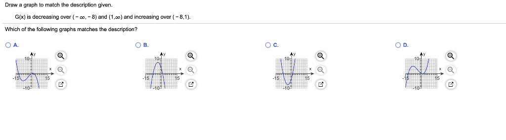 Solved Draw a graph to match the description given. G(x) is | Chegg.com