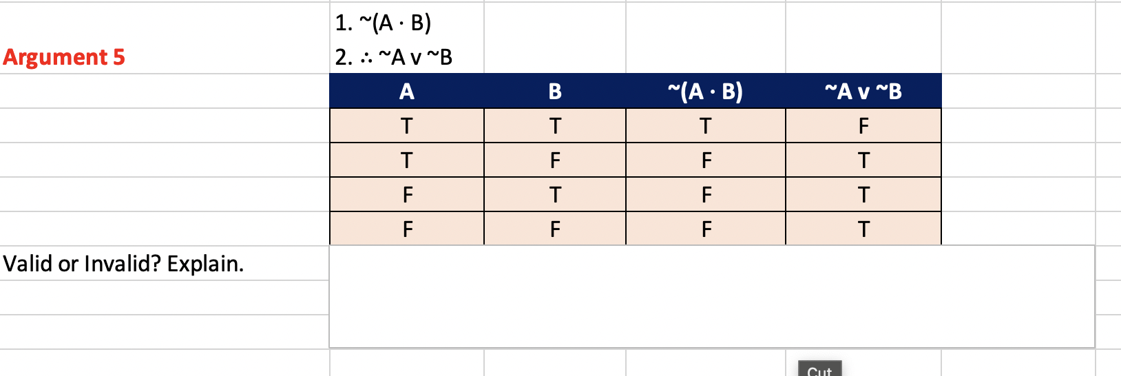 Valid or Invalid? Explain. Valid or Invalid? | Chegg.com