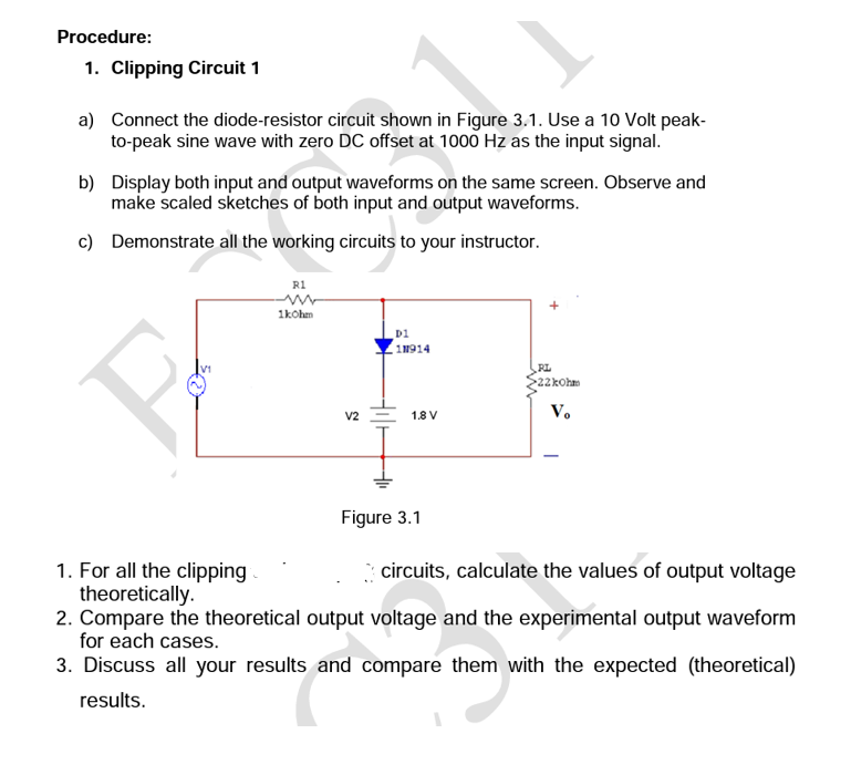 Solved a) Connect the diode-resistor circuit shown in Figure | Chegg.com