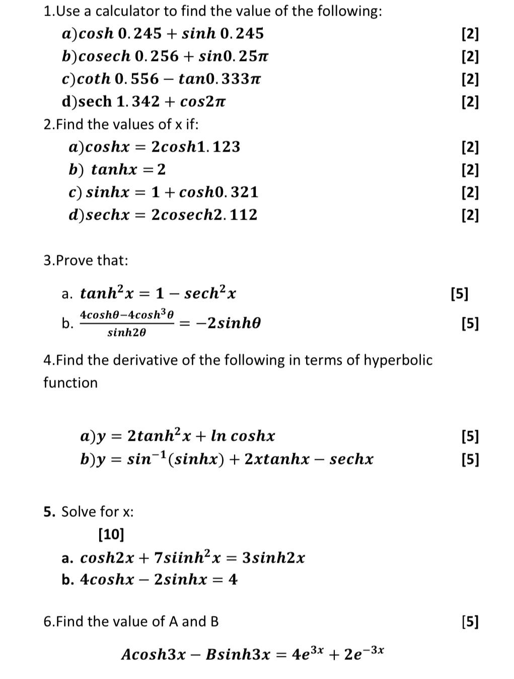 Solved [2] [2] [2] [2] 1.Use a calculator to find the value | Chegg.com