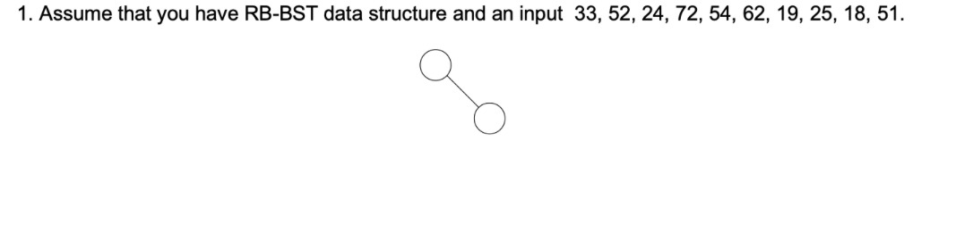 Solved 1. Assume that you have RB-BST data structure and an | Chegg.com