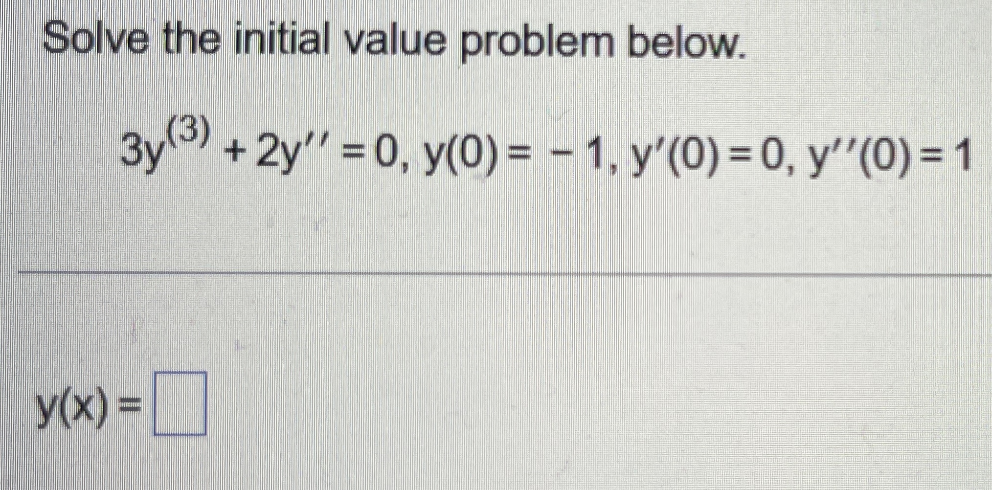 Solved Solve the initial value problem below. | Chegg.com