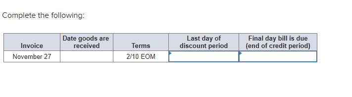 Solved Complete the following: | Chegg.com