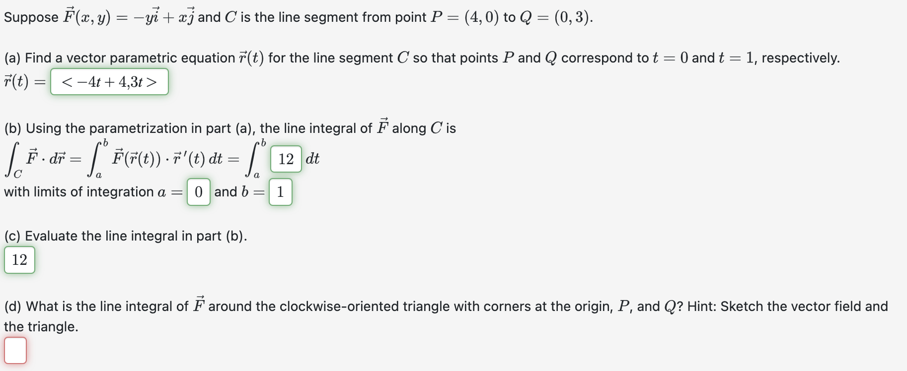 Solved Suppose F(x,y)=−yi+xj and C is the line segment from | Chegg.com