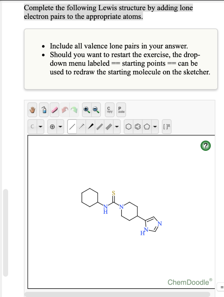 Solved Complete the following Lewis structure by adding lone | Chegg.com