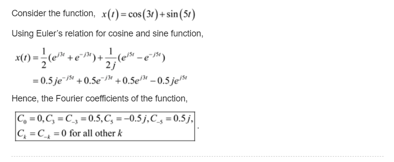 Solved Consider The Function Xt Cos3t Sin51 Using 7275