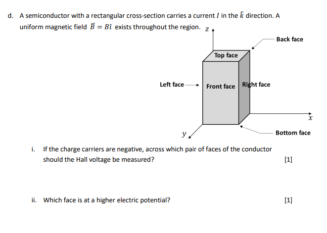 Solved A semiconductor with a rectangular cross-section | Chegg.com