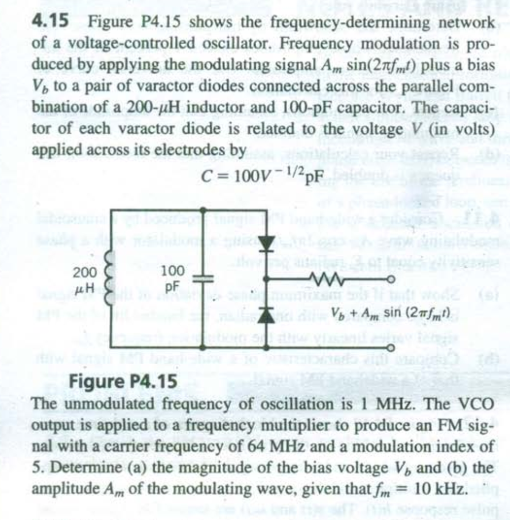 4.15 Figure P4.15 shows the frequency-determining | Chegg.com 4.15 Figure P4.15 shows the frequency-determining | Chegg.com
