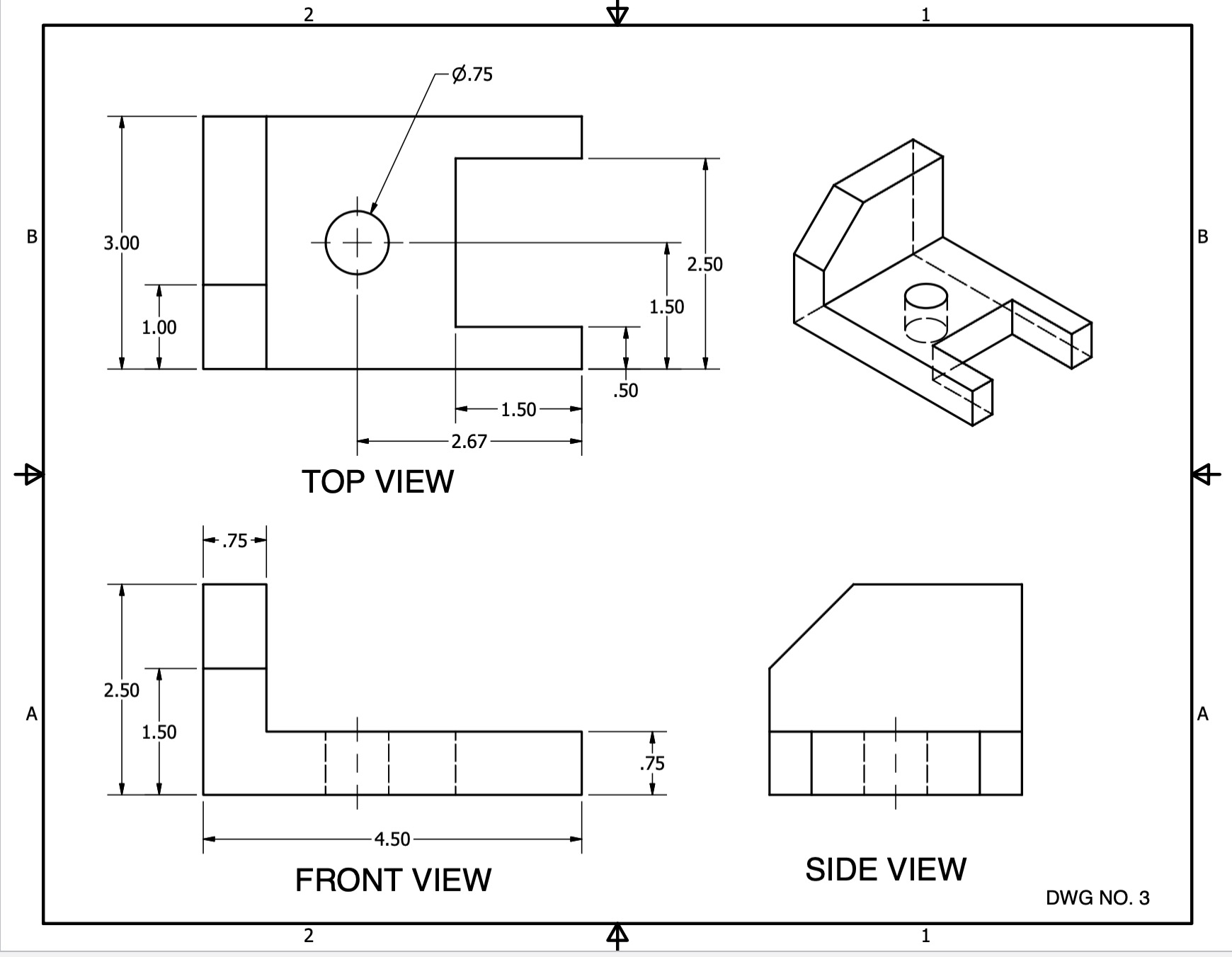 Solved Create the 3D model for each of the drawings shown. | Chegg.com