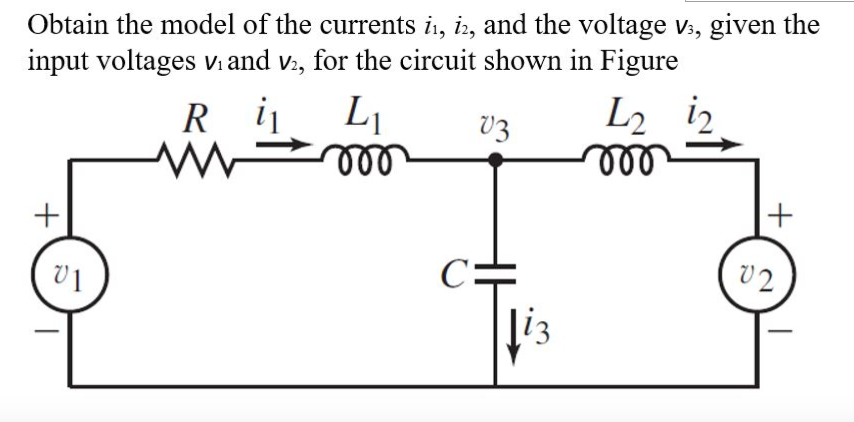 Solved Obtain the model of the currents ii, iz, and the | Chegg.com