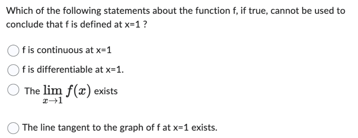 Solved Which of the following statements about the function | Chegg.com
