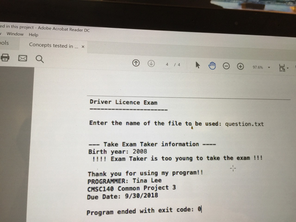 For the following project, I want to get the Program | Chegg.com
