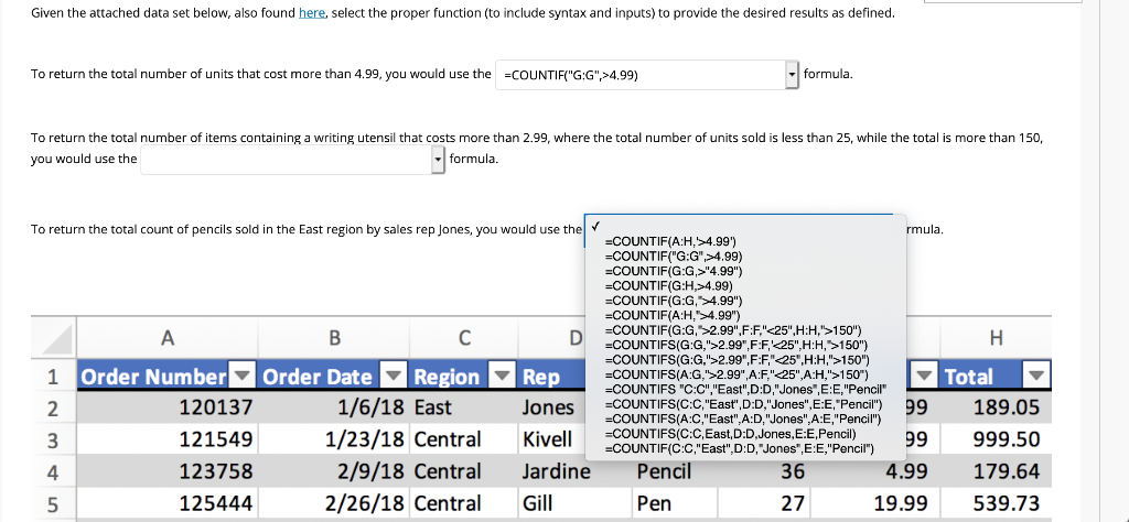 Solved Given the attached data set below, also found here, | Chegg.com